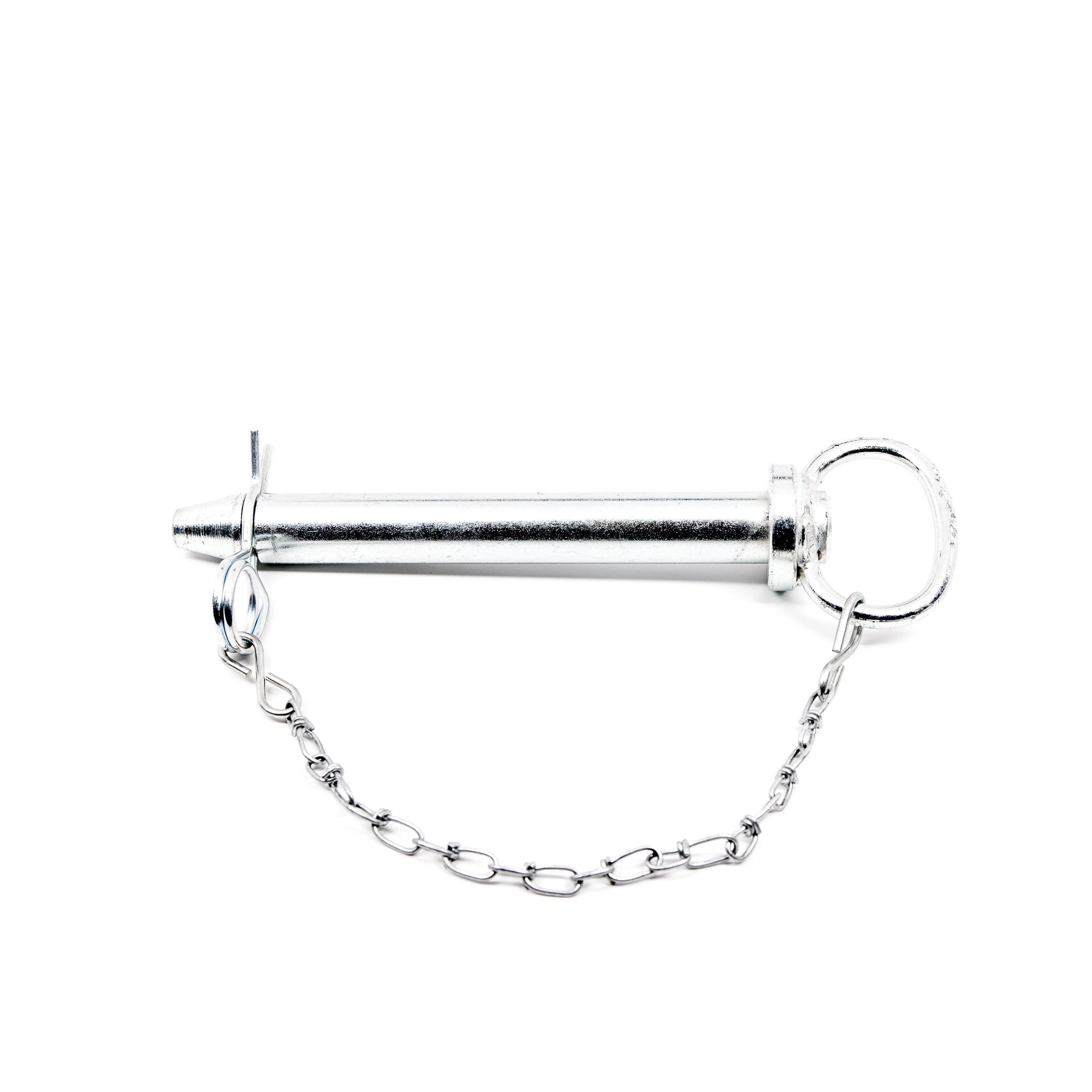 Heavy duty hitch pin, 1" x 7", less vinyl dip, double loop hairpin and ...